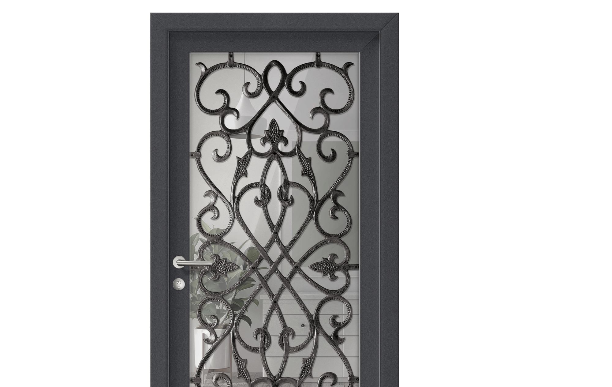 Porte d'entrée aluminium vitrée sur mesure | TRYBA