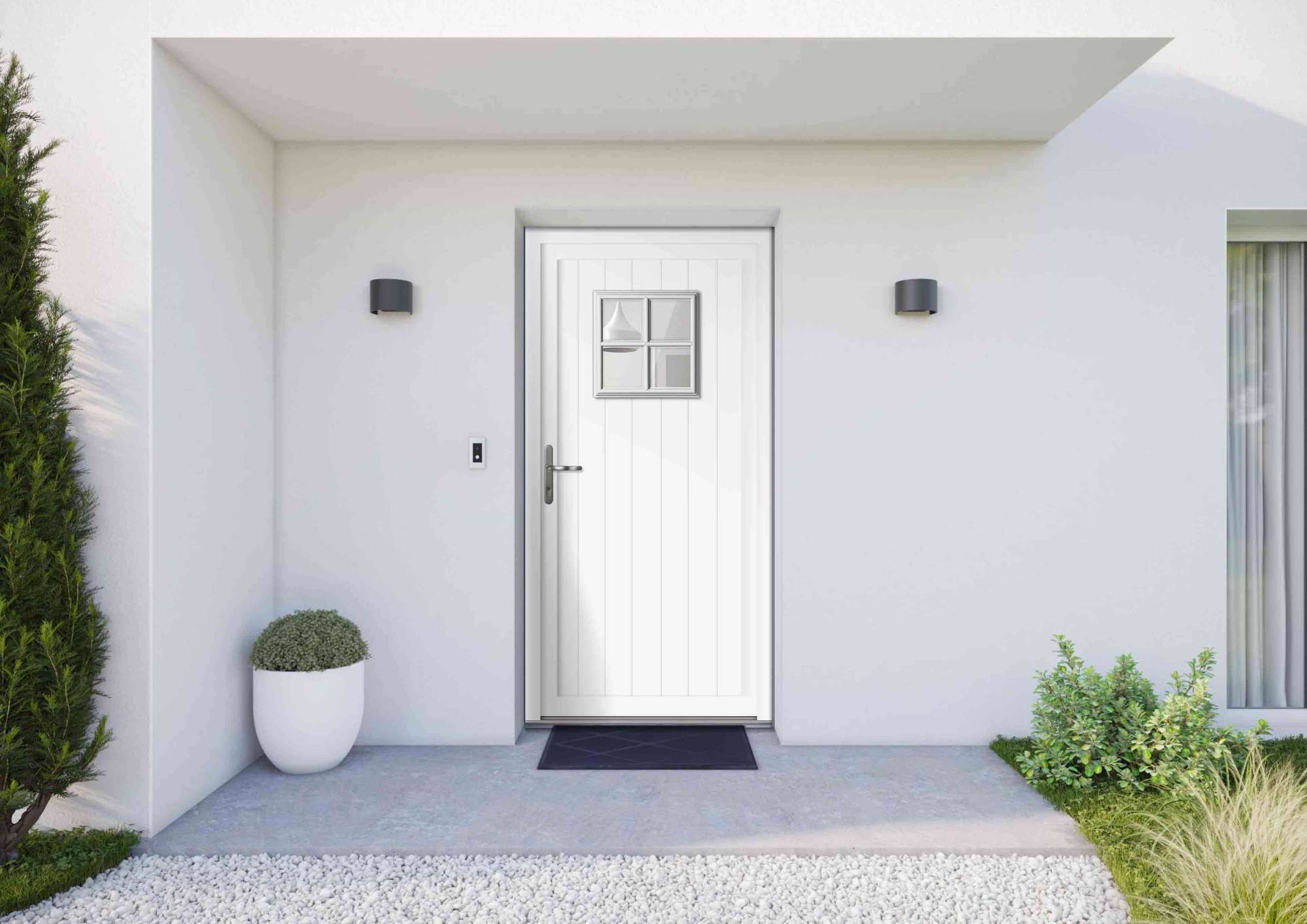 Porte Dentre Pvc Vitre Tryba Prix